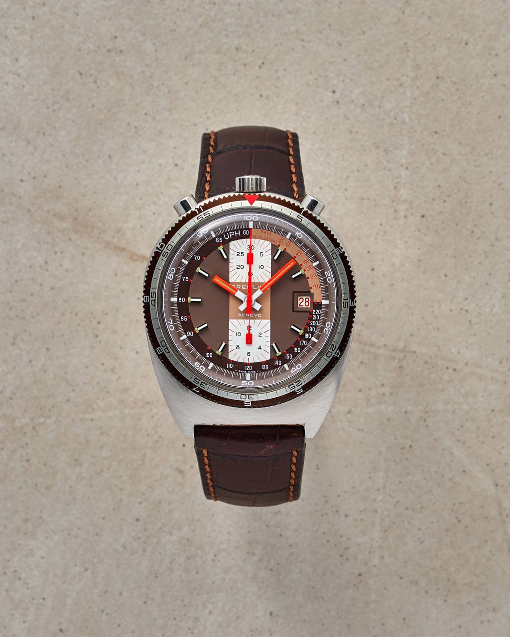 Breitling Chrono-Matic Bullhead Pupitre Chronograph Brown