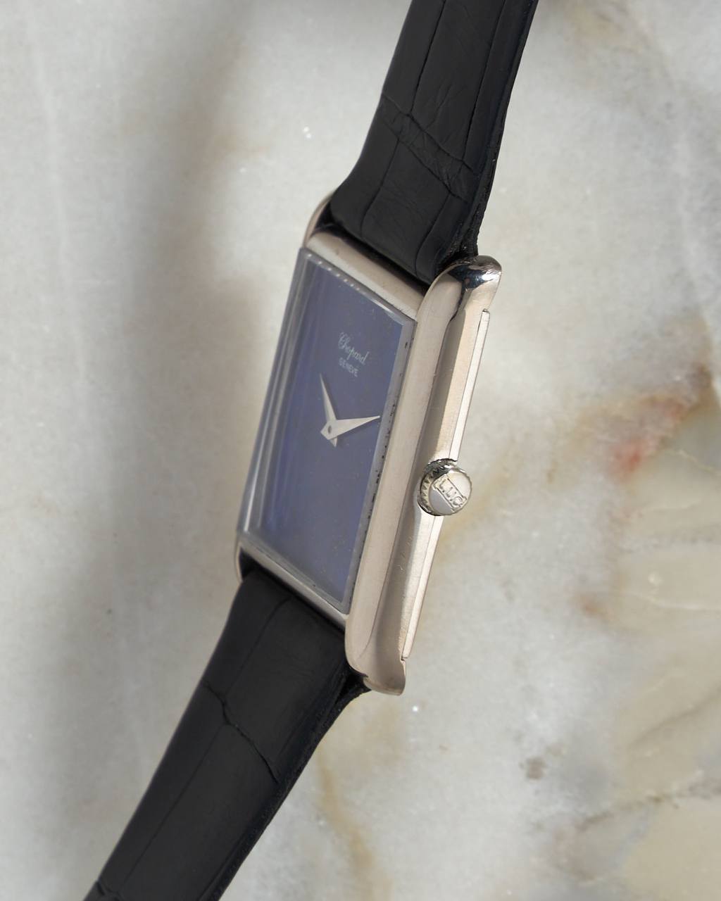 Chopard Tank Lapis Lazuli Dial White Gold