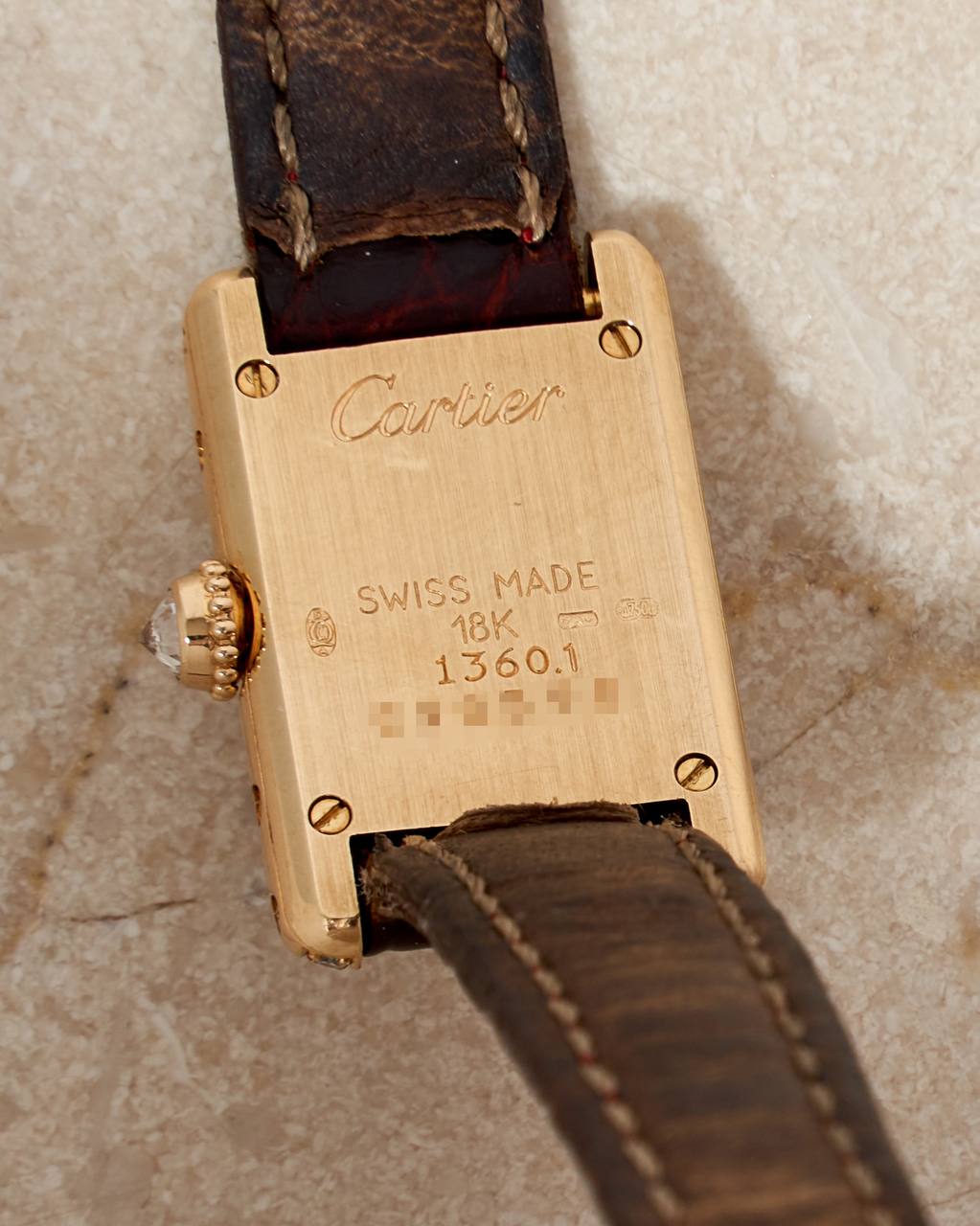 Cartier Mini Tank Gold & Diamonds 1360