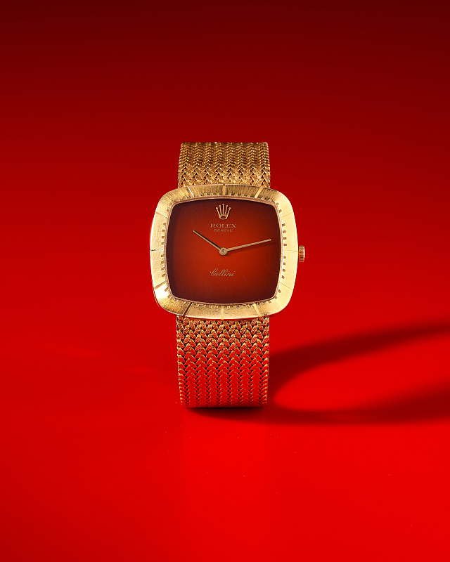 Rolex Cellini Red Vignette Dial 4084