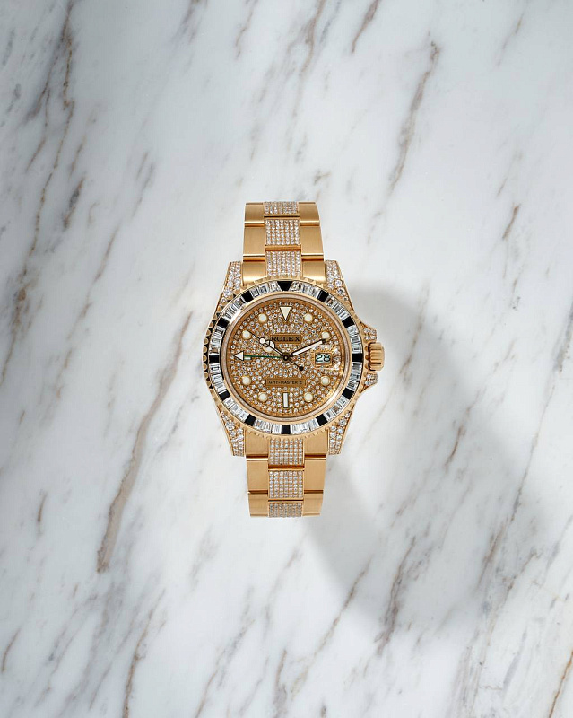 Rolex GMT-Master II B&P Aftermarket Diamonds