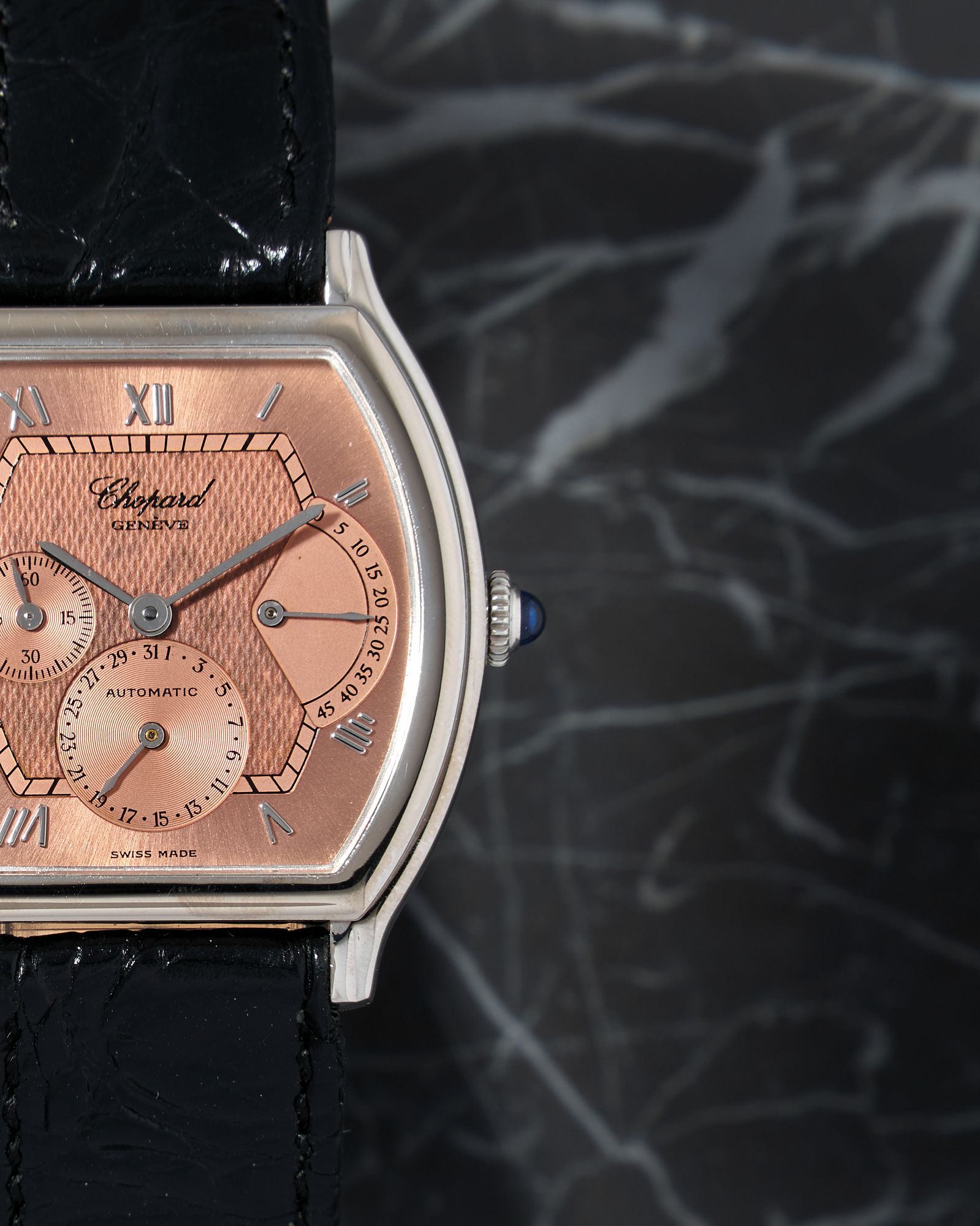 Chopard Tonneau Power Reserve White Gold. Браслет - Черный/Кожа ...