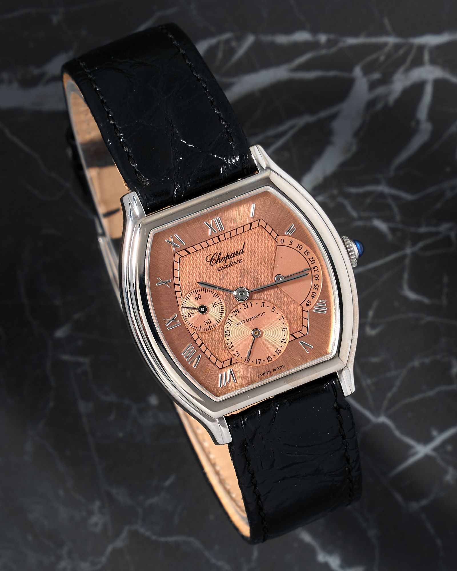 Chopard Tonneau Power Reserve White Gold. Браслет - Черный/Кожа ...