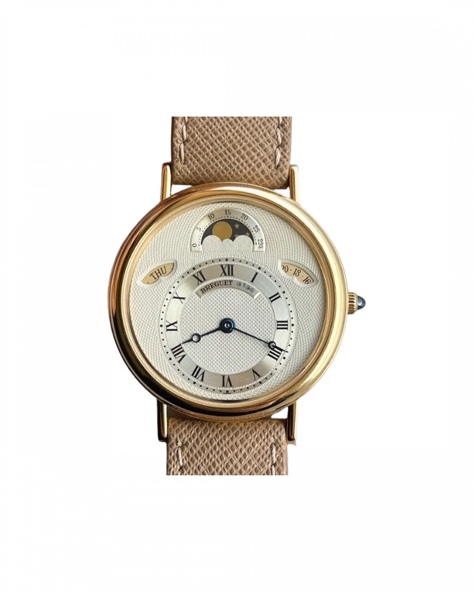 Breguet Classique Day Date Moonphase 3330. Браслет - Бежевый/Кожа ...