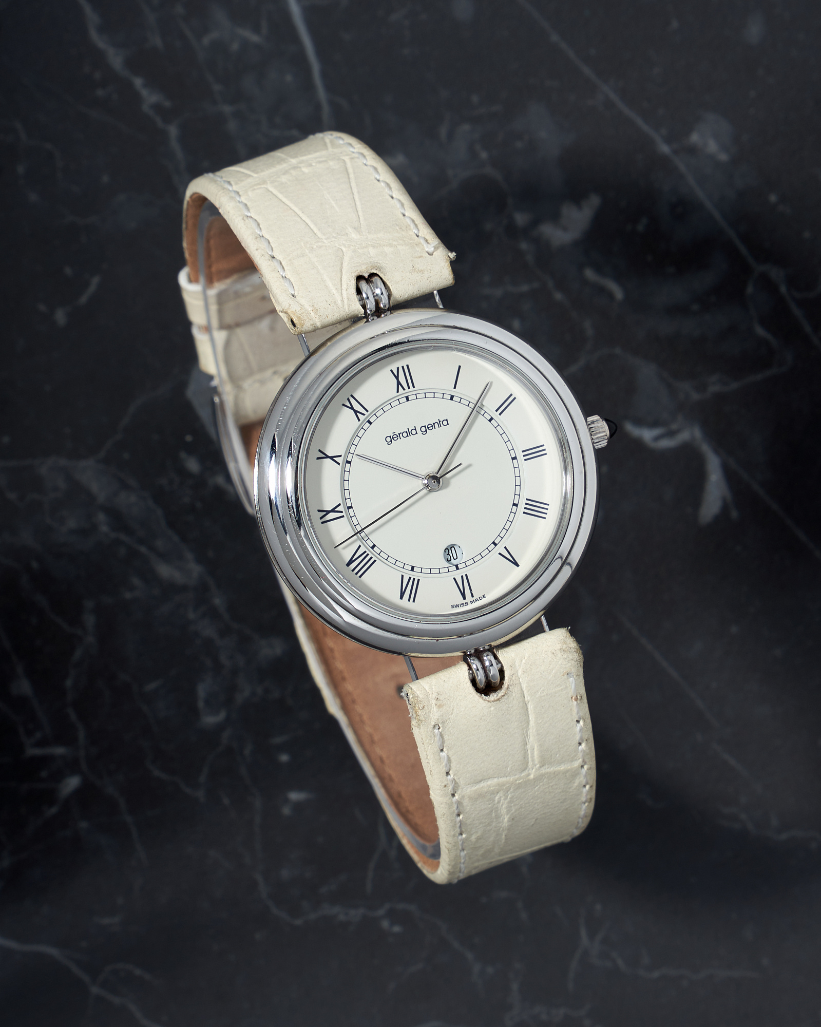 Gerald Genta Gefica White Dial