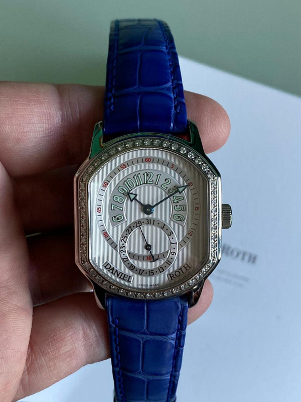 Daniel Roth Premier Retrograde Factory Diamonds. Браслет - Синий/Кожа ...