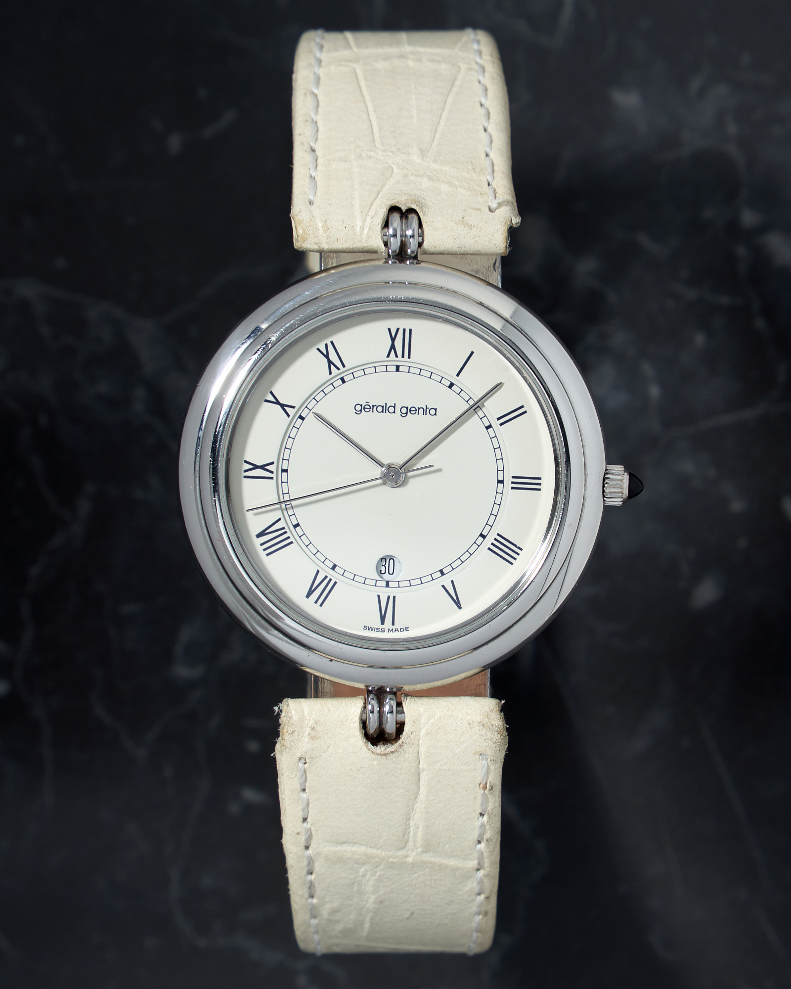 Gerald Genta Gefica White Dial