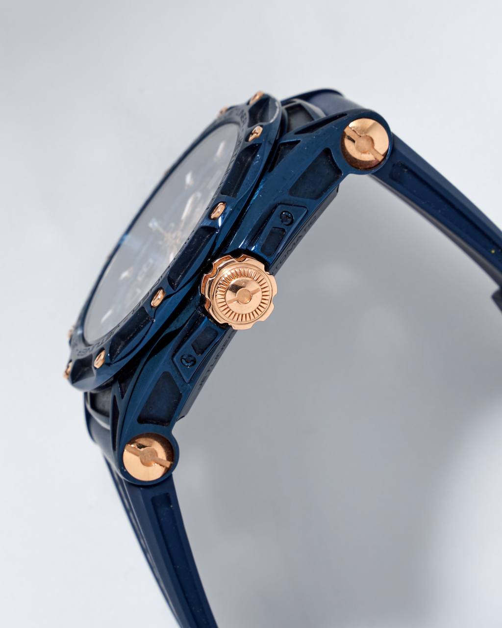 Cvstos Jetliner SL Challenge - R45. Браслет - Синий/Каучук. Двойной сложности застежка.